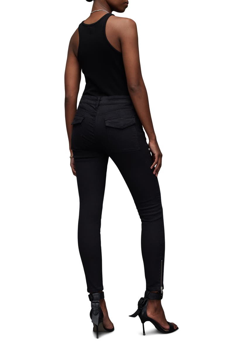 AllSaints Demi Zip Skinny Jeans | Nordstromrack