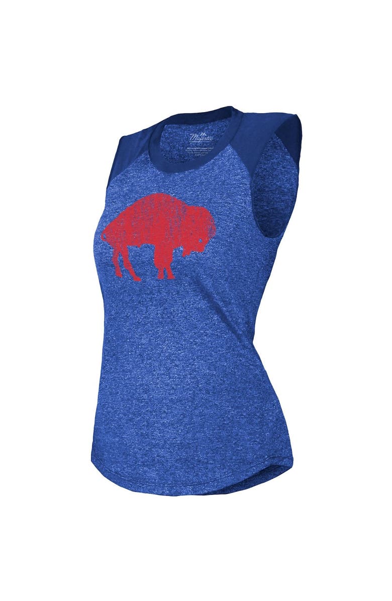 Majestic Threads Women's Majestic Threads Royal Buffalo Bills Retro Tri ...
