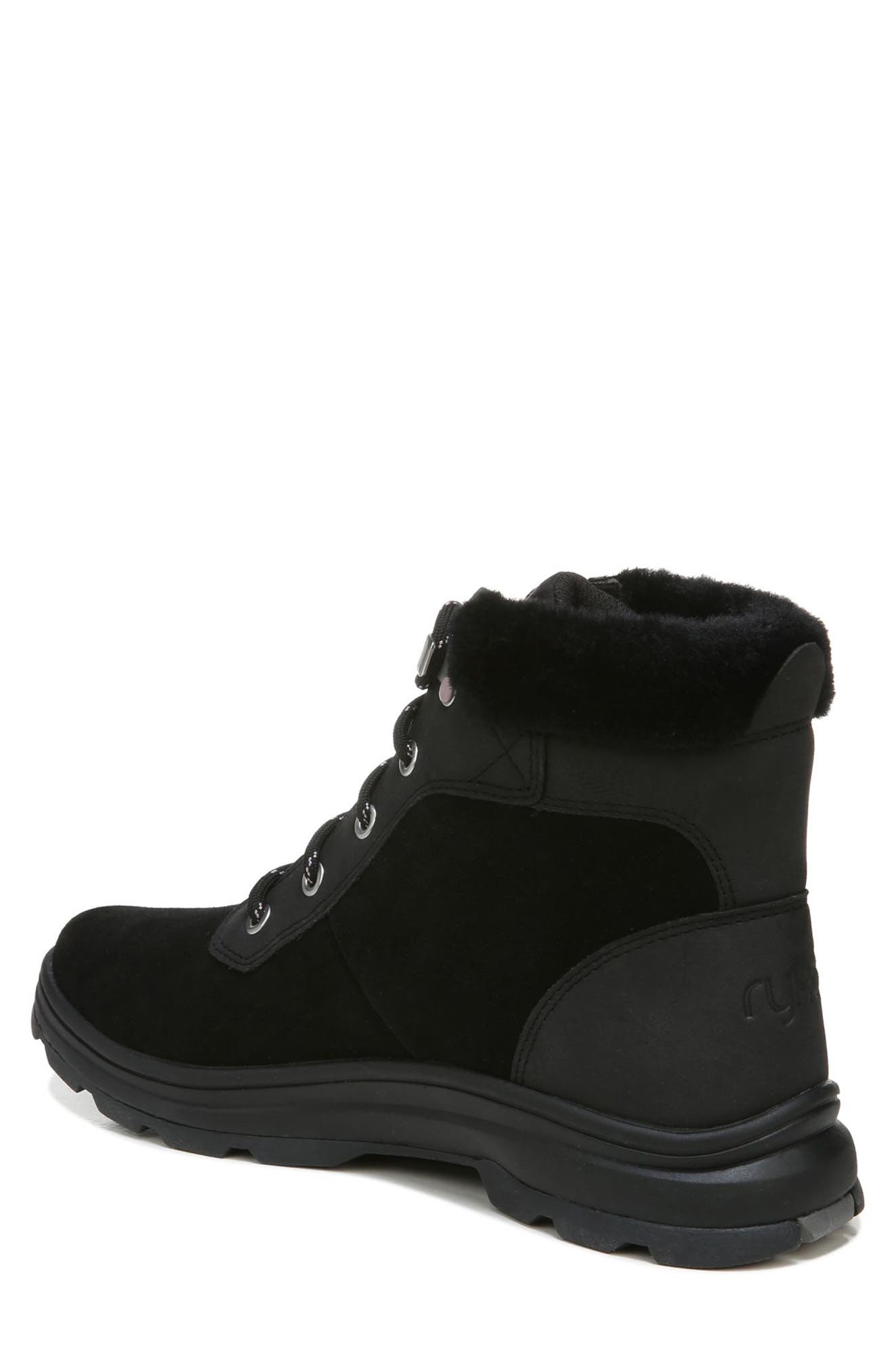 Rykä Bayou Faux Fur Collar Water-Repellent Leather Boot | Nordstromrack