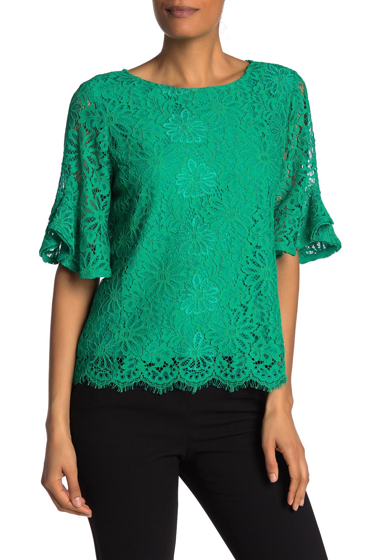 NANETTE NANETTE FOOTWR Lace Crew Neck Top | Nordstromrack