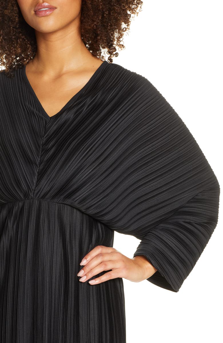 French Connection Long Sleeve Crinkle Pleat Cocktail Dress | Nordstromrack