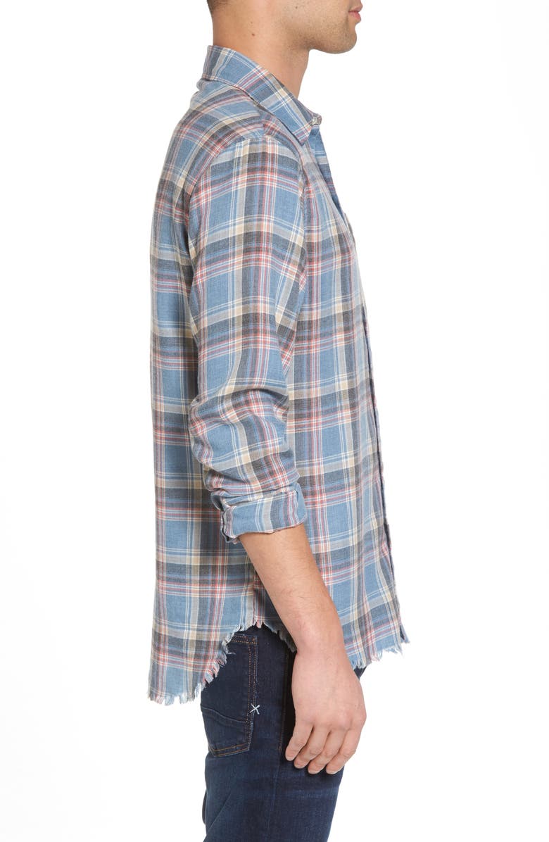 FRAME Fray Hem Plaid Flannel Shirt | Nordstrom