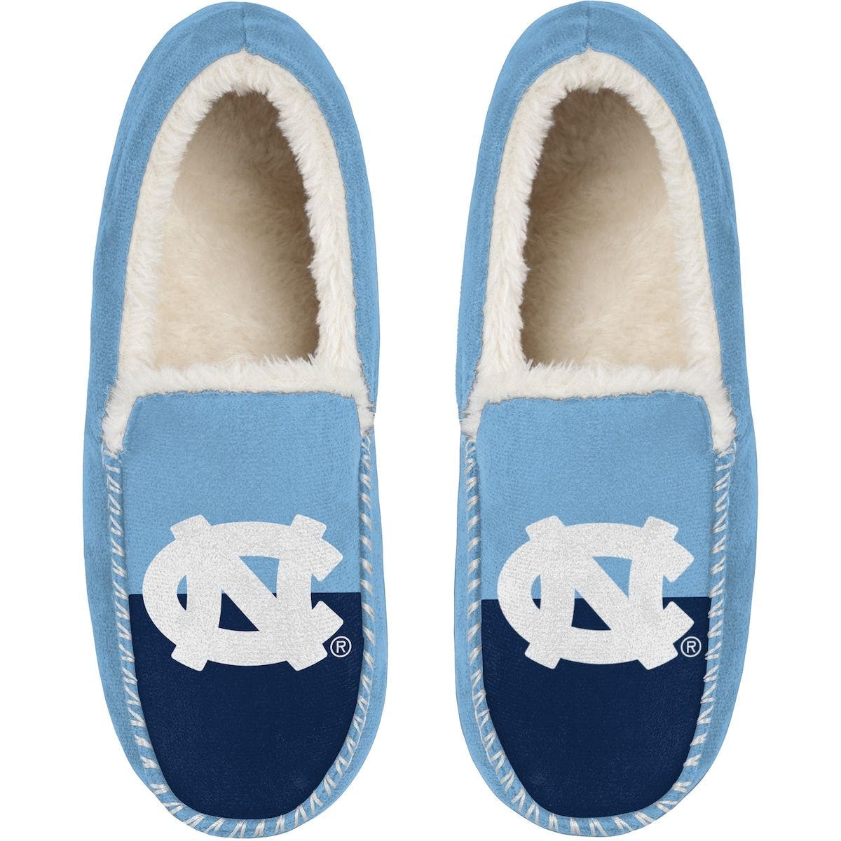 FOCO Men's FOCO North Carolina Tar Heels Colorblock Moccasin Slippers ...