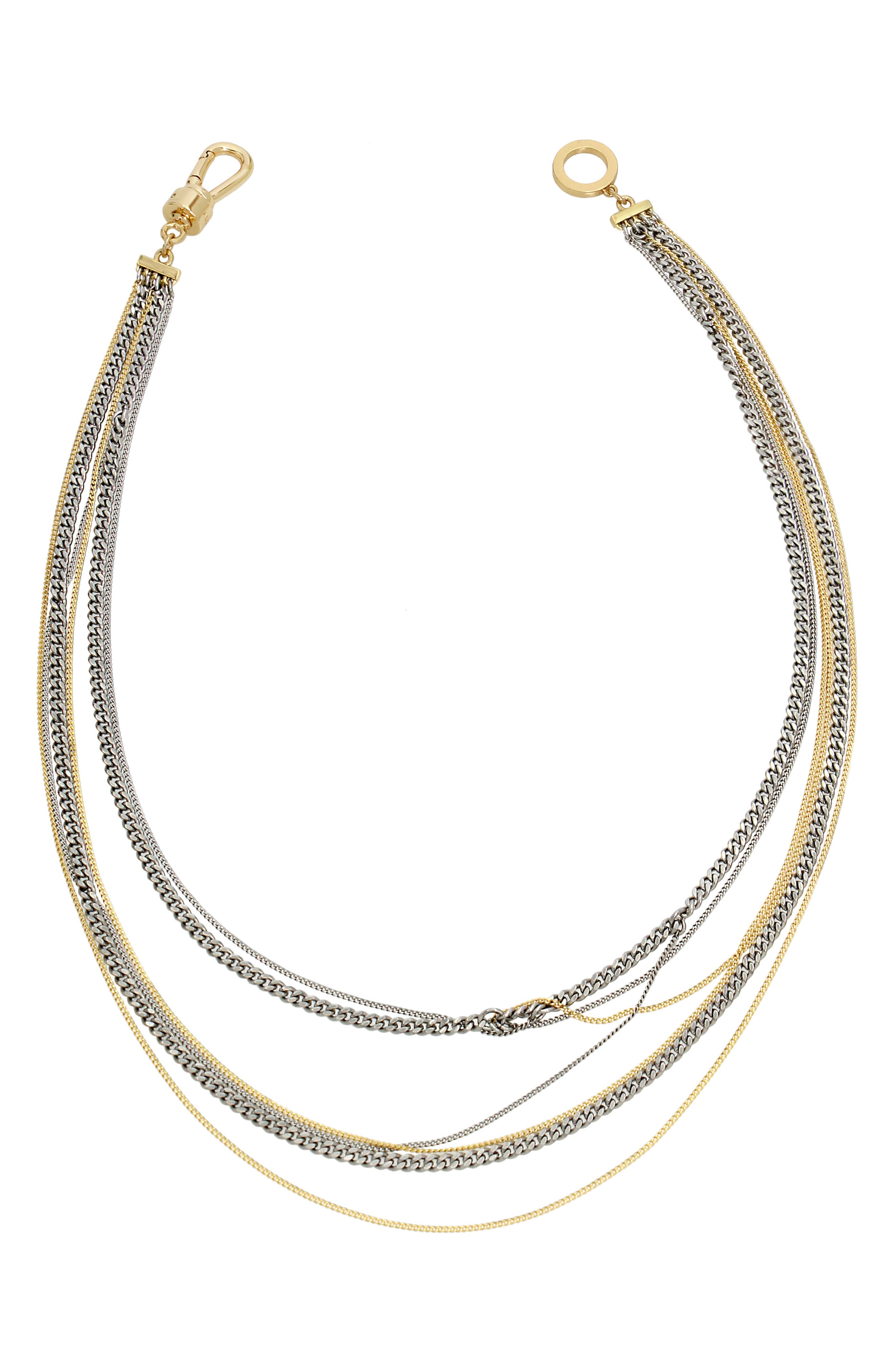 AllSaints Two-Tone Layered Chain Necklace | Nordstromrack