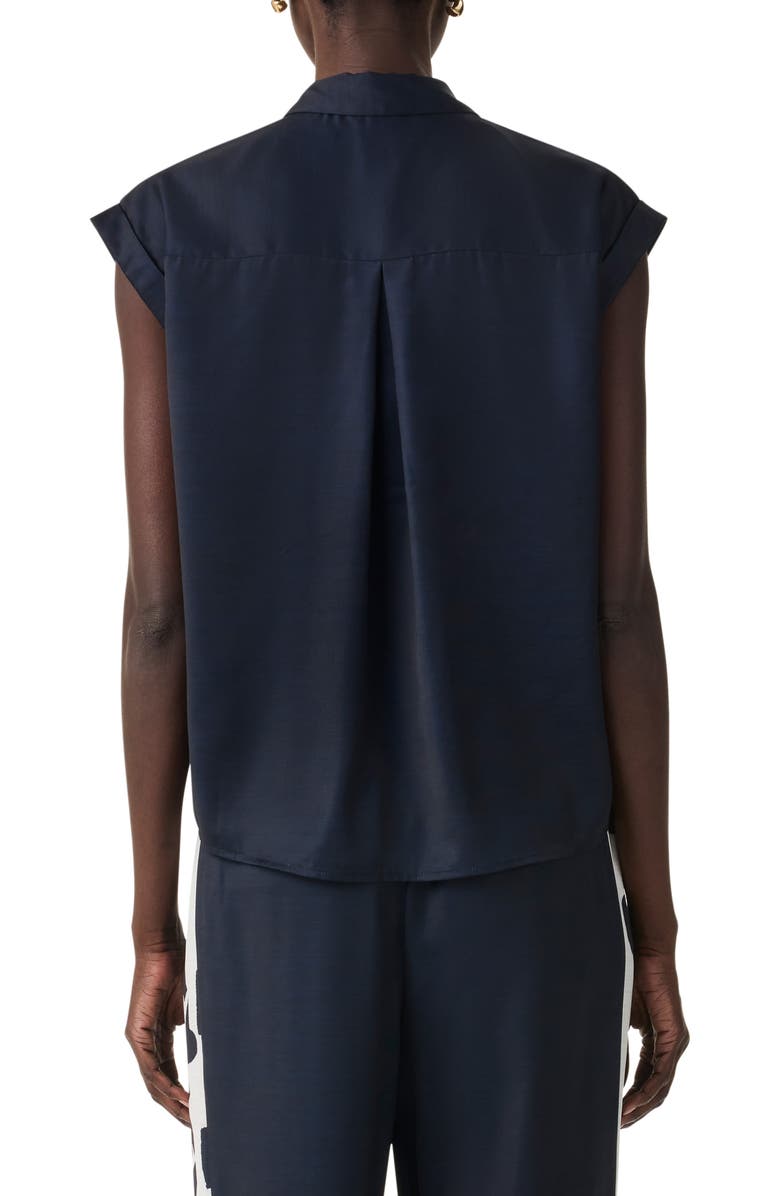 NIC+ZOE Rose Bloom Print Sleeveless Button-Up Shirt | Nordstromrack