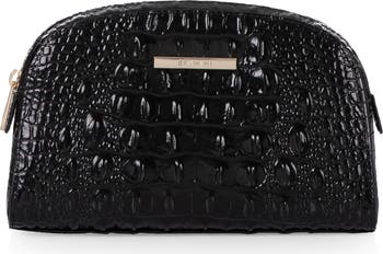 Brahmin Dany Croc Embossed Leather Cosmetics Pouch | Nordstrom