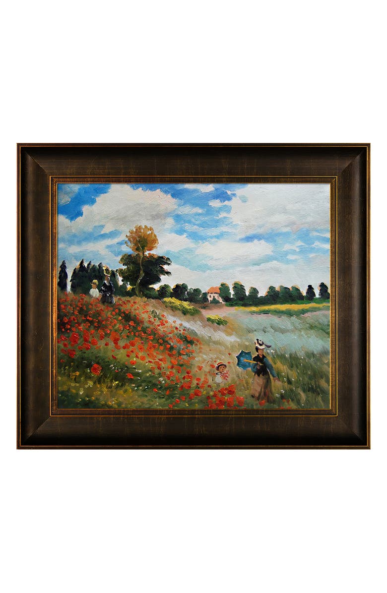OVERSTOCK ART Poppy Field in Argenteuil by Claude Monet Hand Painted ...