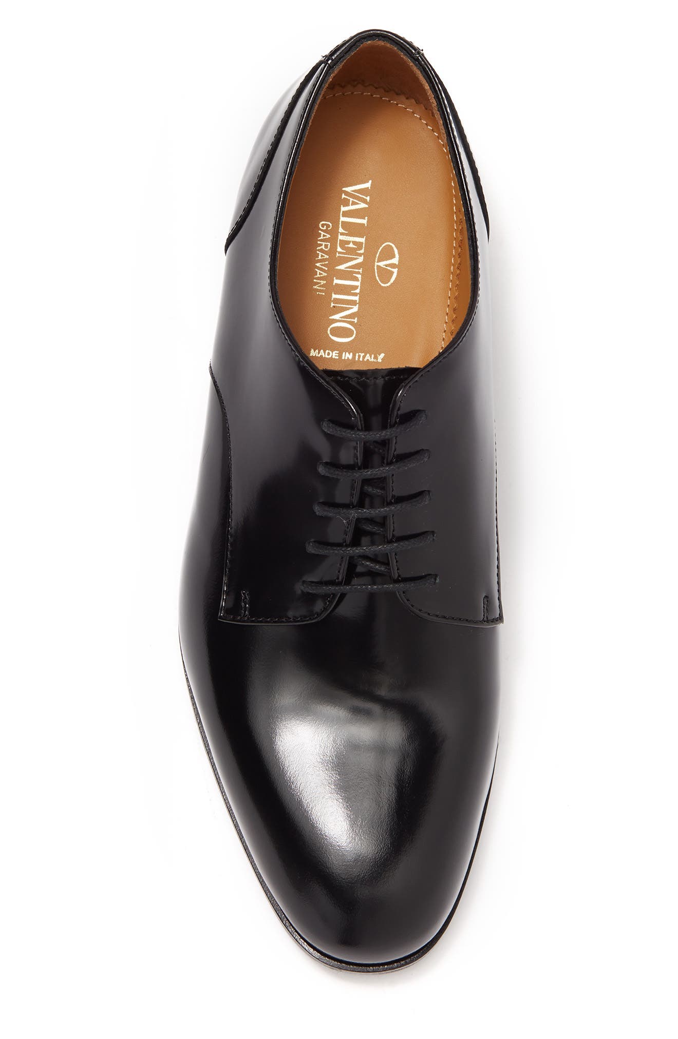 Valentino Garavani Valentino Plain Toe Patent Leather Derby (Men ...
