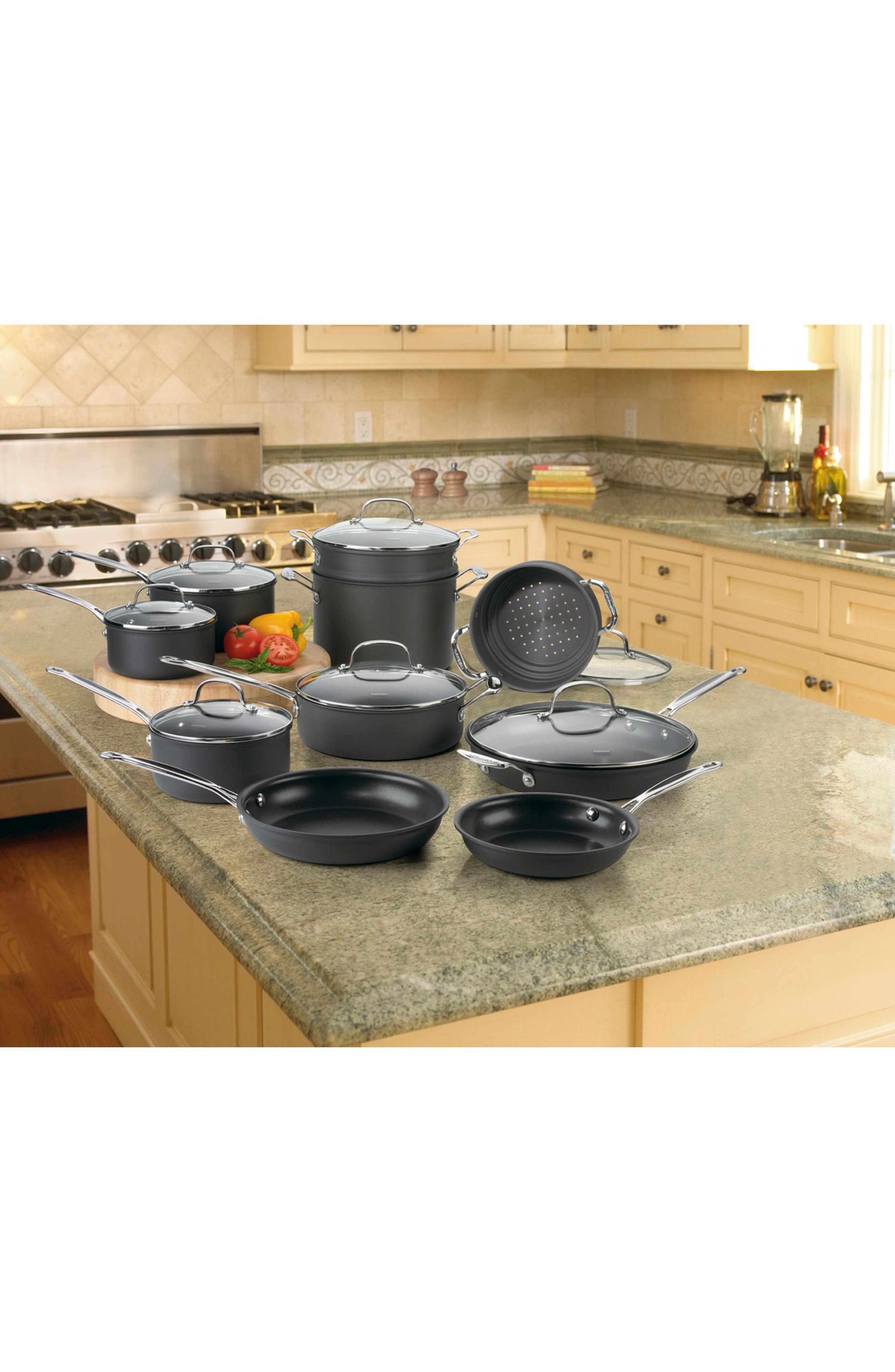 Cuisinart Chef's Classic 17-Piece Hard Anodized Nonstick Cookware Set ...
