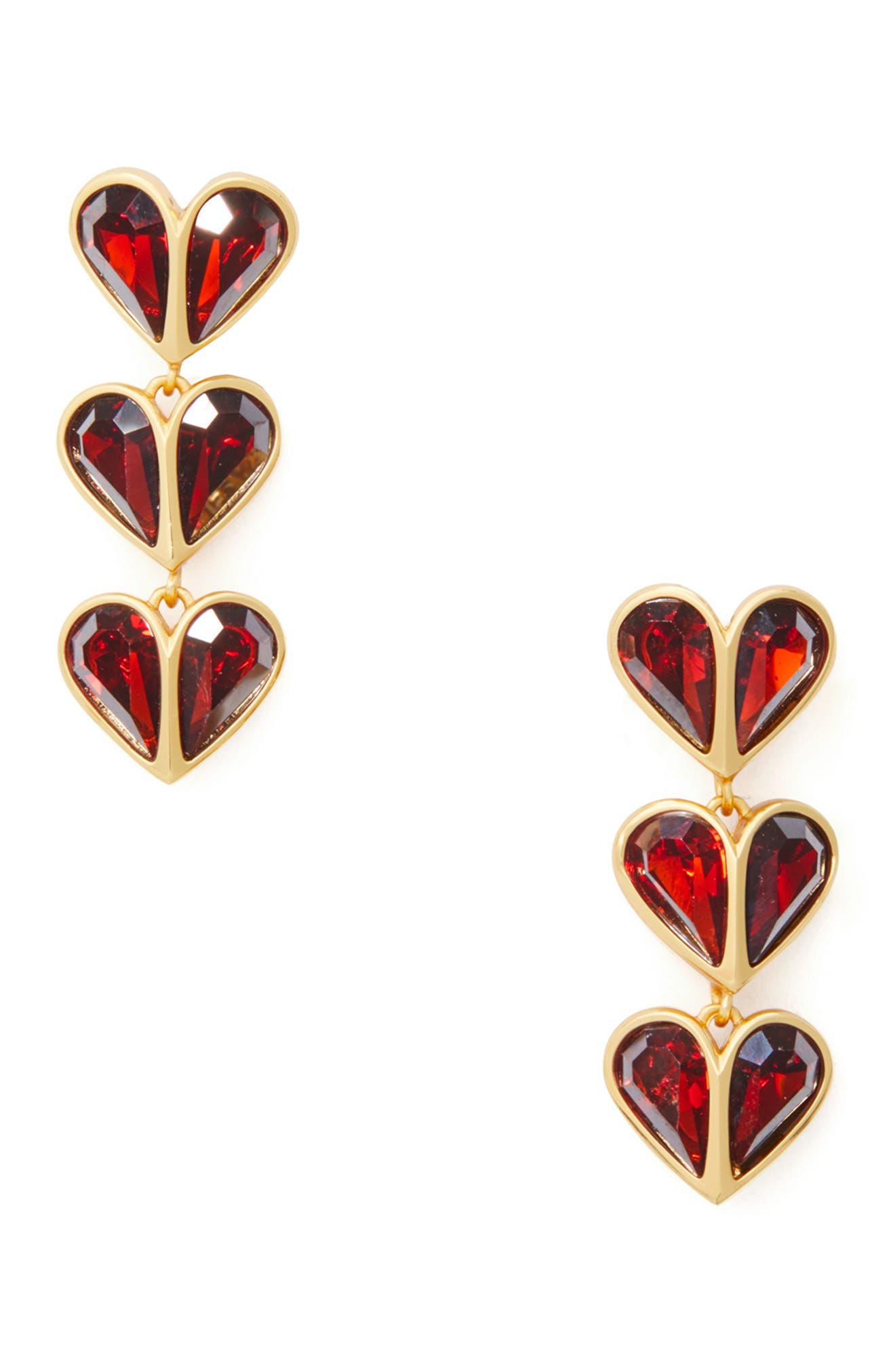 Kate Spade New York Red CZ Heart Drop Earrings | Nordstromrack