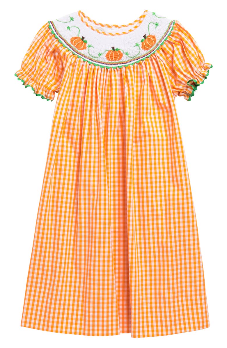Pippa & Julie Kids' Pumpkin Gingham Dress | Nordstromrack