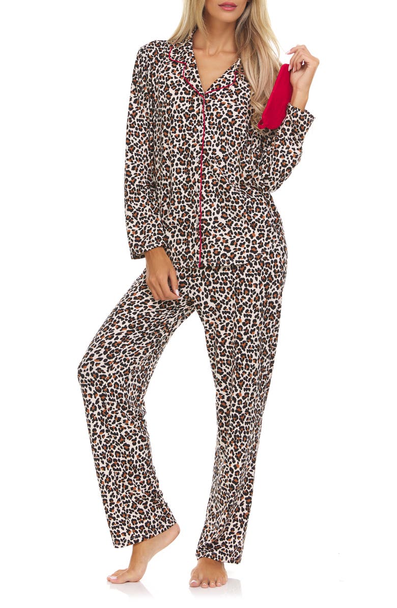 Flora Nikrooz Jennifer Leopard Print Pajama Set | Nordstromrack