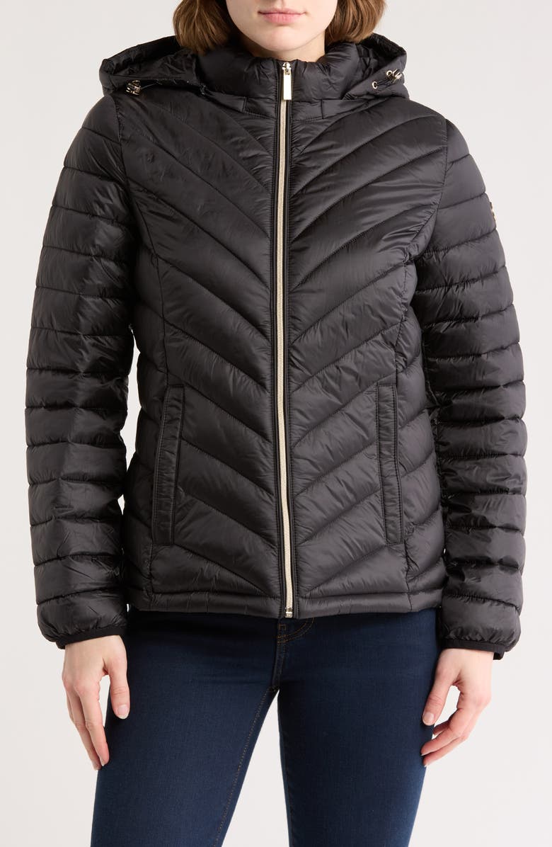 Michael Kors Hooded Chevron Quilted Jacket | Nordstromrack