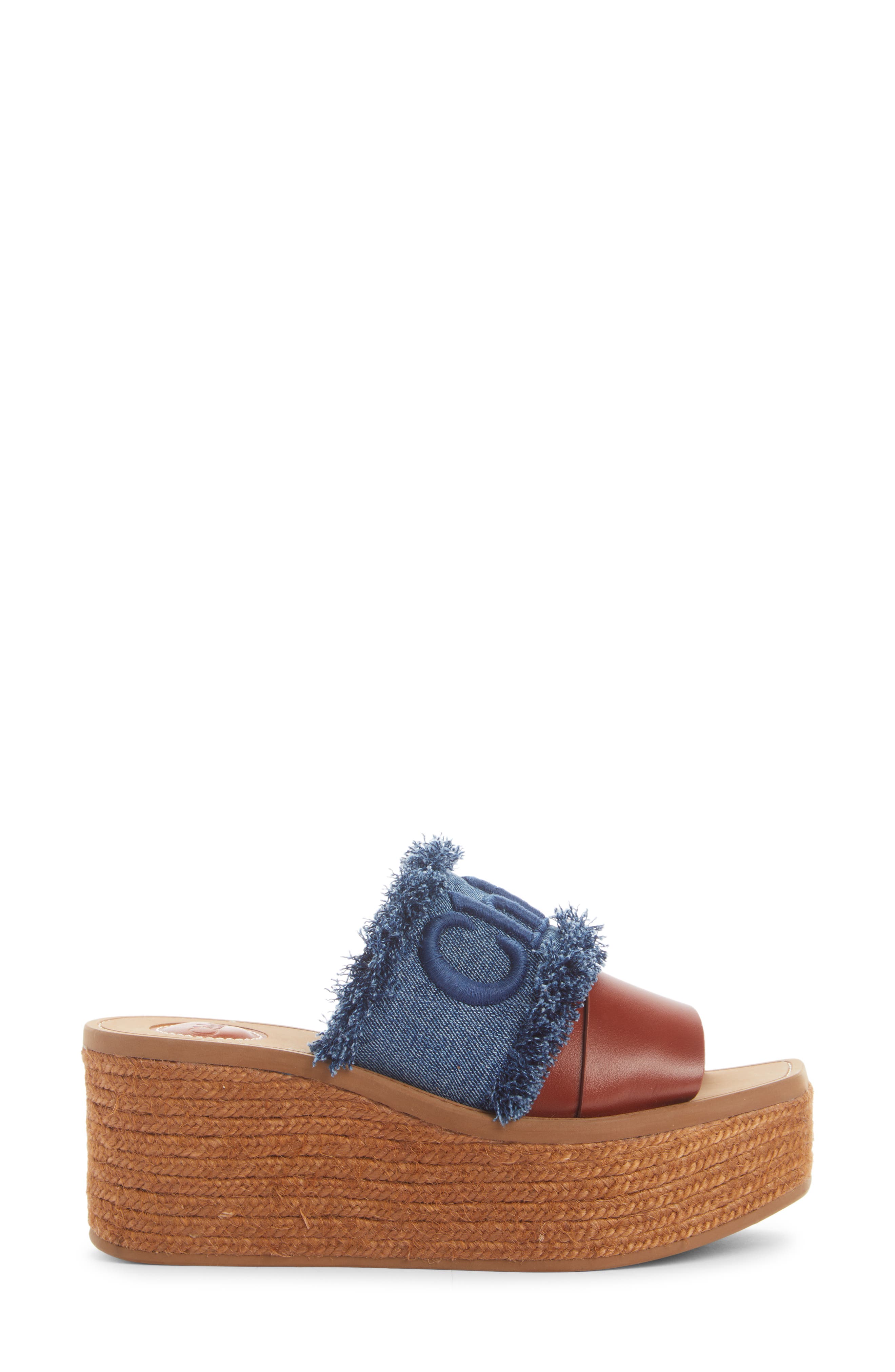 Chloé Woody Logo Espadrille Platform Wedge Sandal (Women) | Nordstromrack