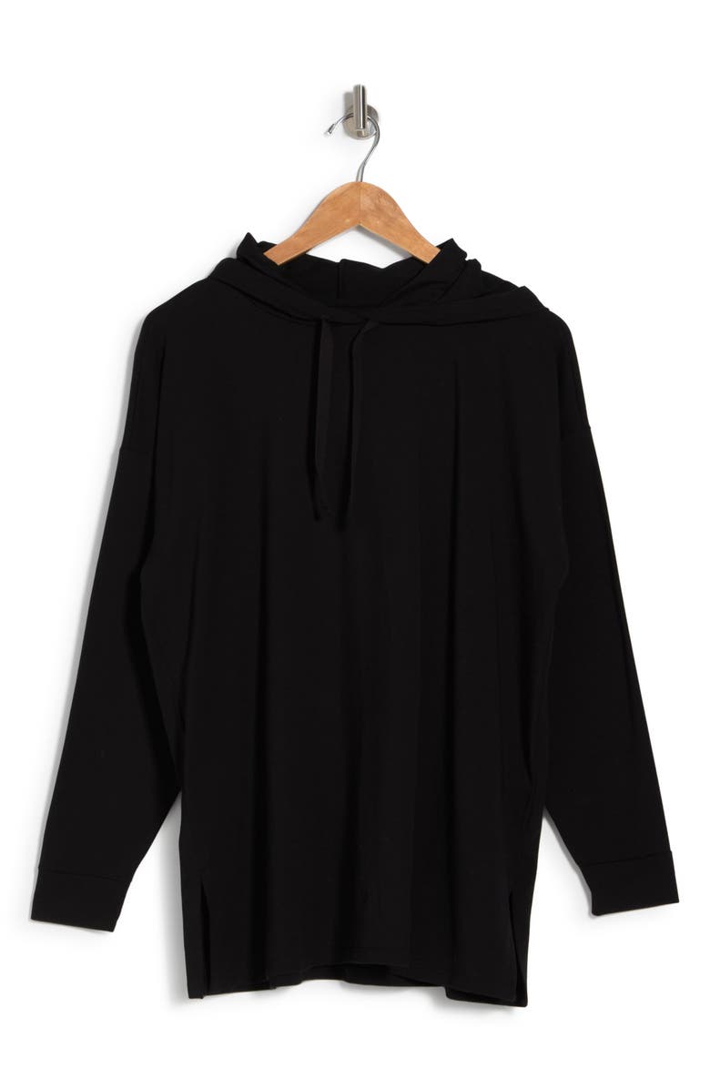 Eileen Fisher Hooded Long Sleeve Organic Cotton Blend Top | Nordstromrack