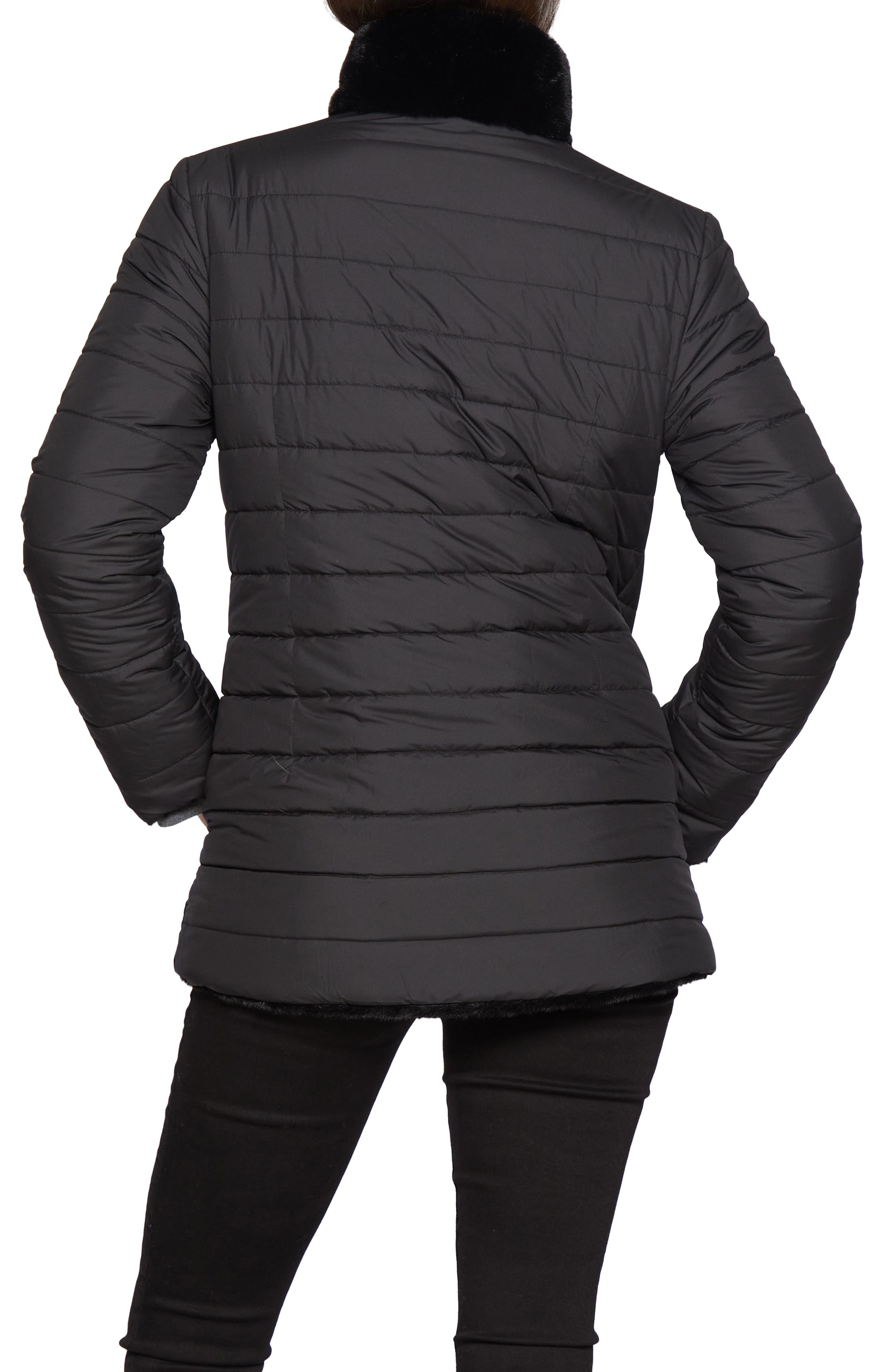 Blue Duck Layered Reversible Faux Fur Puffer Jacket | Nordstromrack
