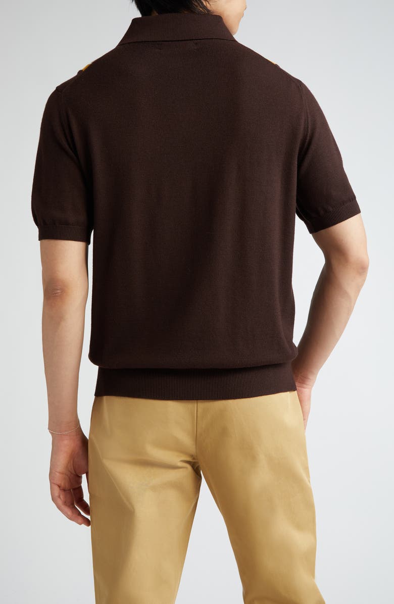 AMIRI Stacked Logo Stripe Wool & Cotton Polo Sweater | Nordstromrack
