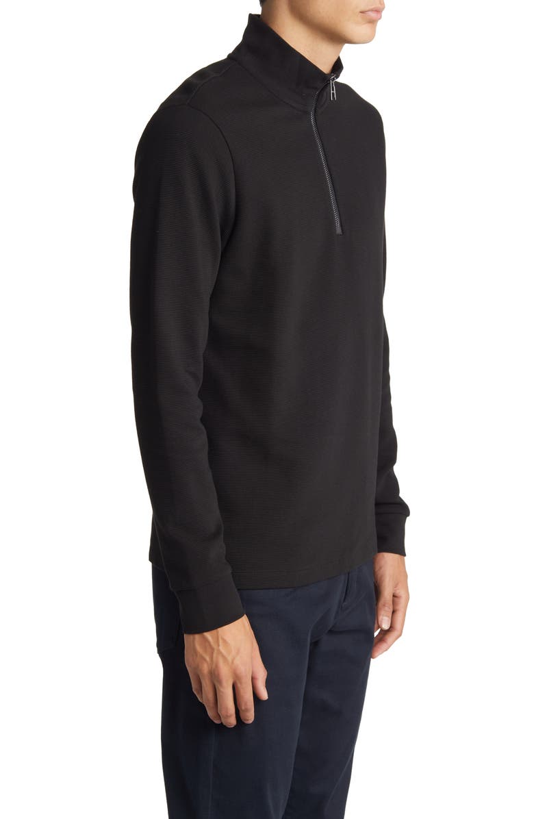 BOSS Sidney Ottoman Knit Quarter Zip Sweatshirt | Nordstrom