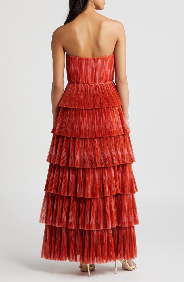 Hutch Simi Plissé Ruffle Strapless Gown | Nordstrom