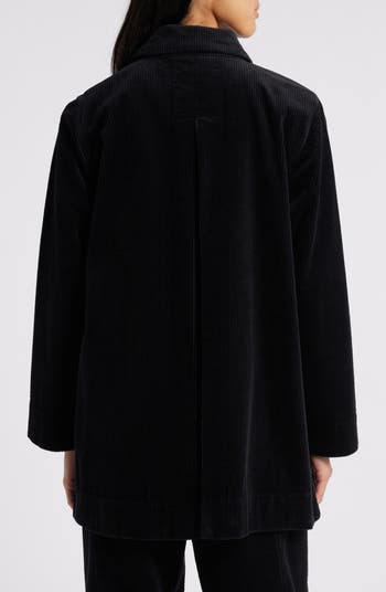Eileen Fisher Classic Collar Long Stretch Corduroy Jacket Eileen Fisher Classic Collar Long Stretch Corduroy Jacket