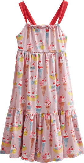 Mini Boden Kids' Print Tiered Cotton Jersey Sundress | Nordstrom