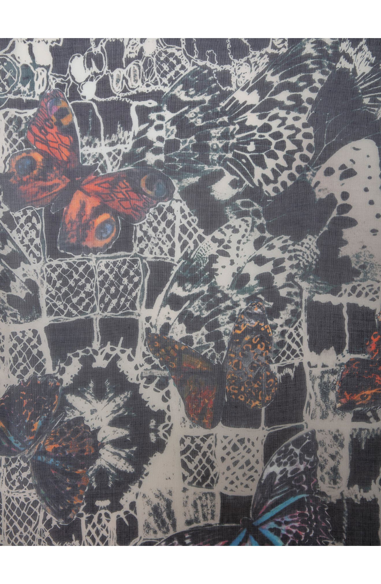 Zadig & Voltaire Kerry Butterfly Lace Square Silk Scarf | Nordstrom