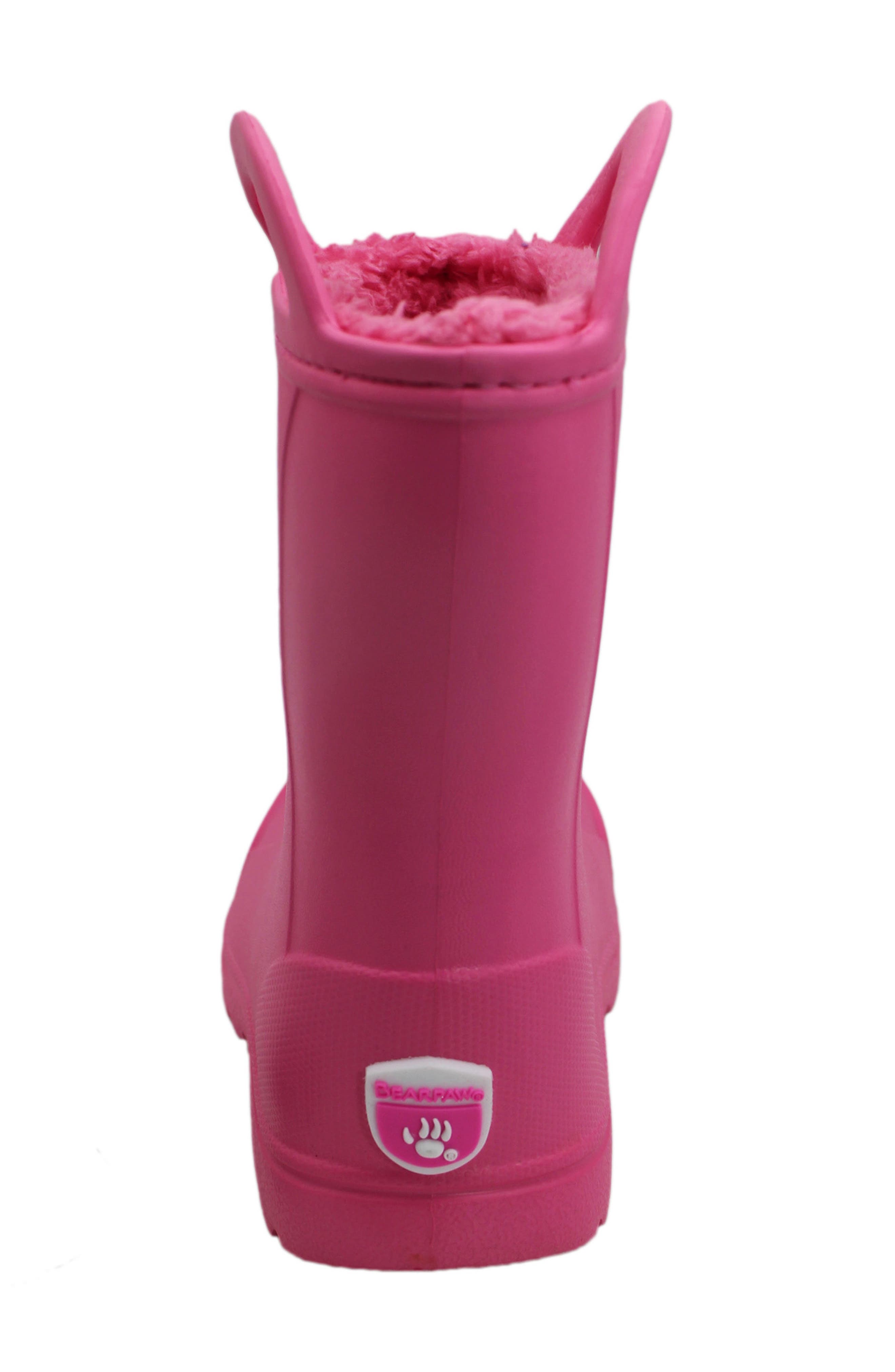 BEARPAW Kids' Tall Rain Boot with Faux Fur Lining | Nordstromrack
