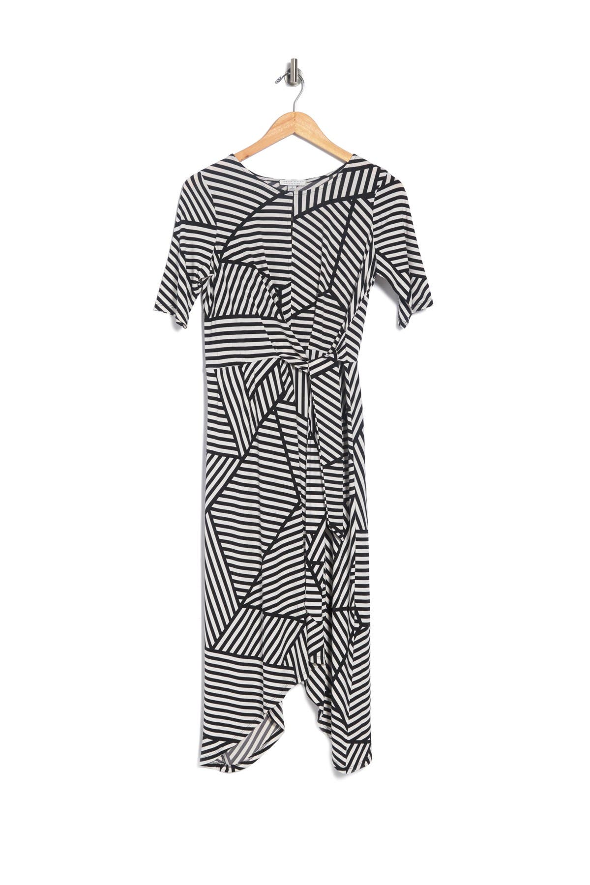 London Times Cut Up Stripe Print Asymmetrical Hem Dress | Nordstromrack
