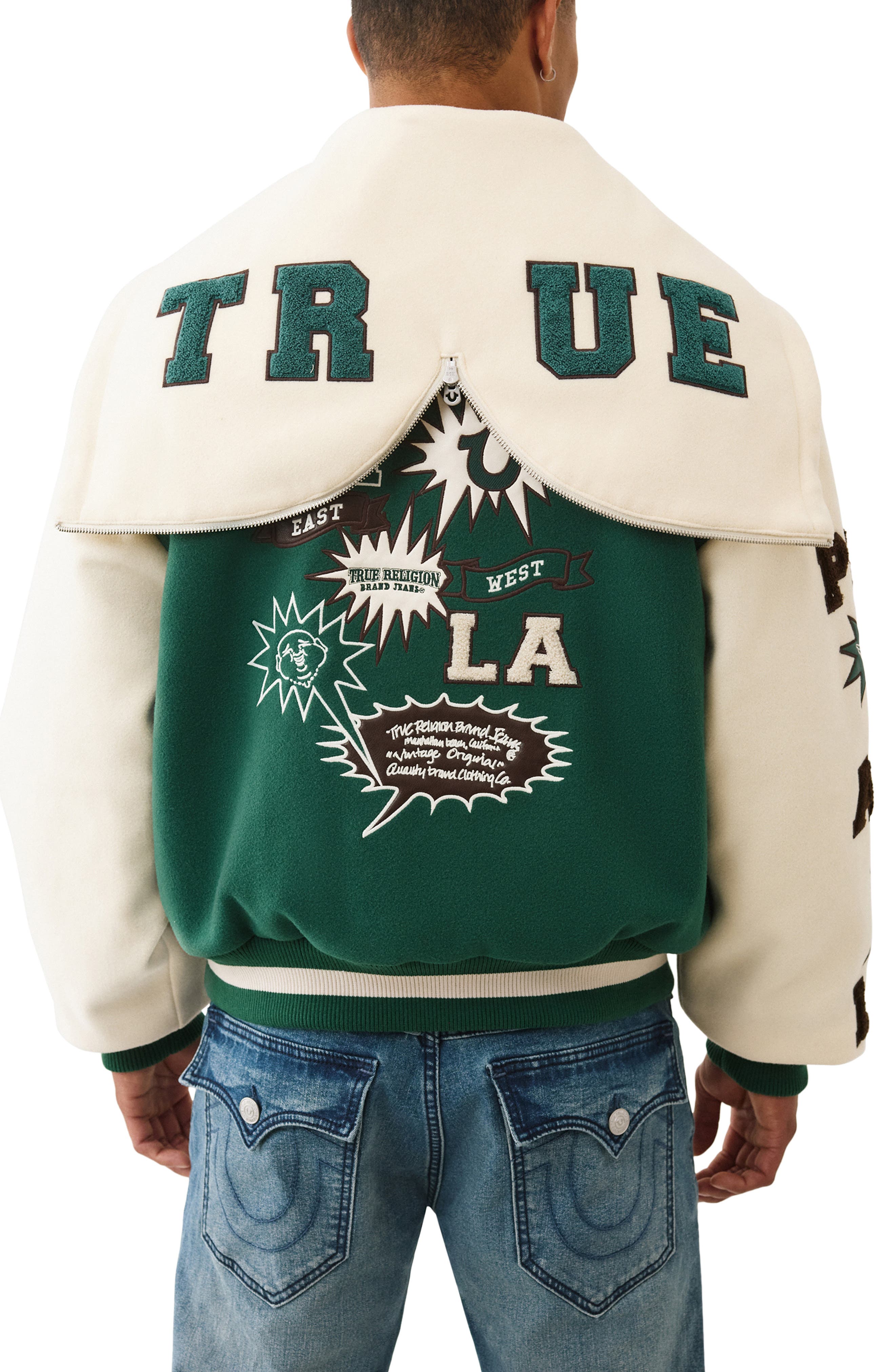 True Religion Cheer Varsity Jacket | Nordstrom