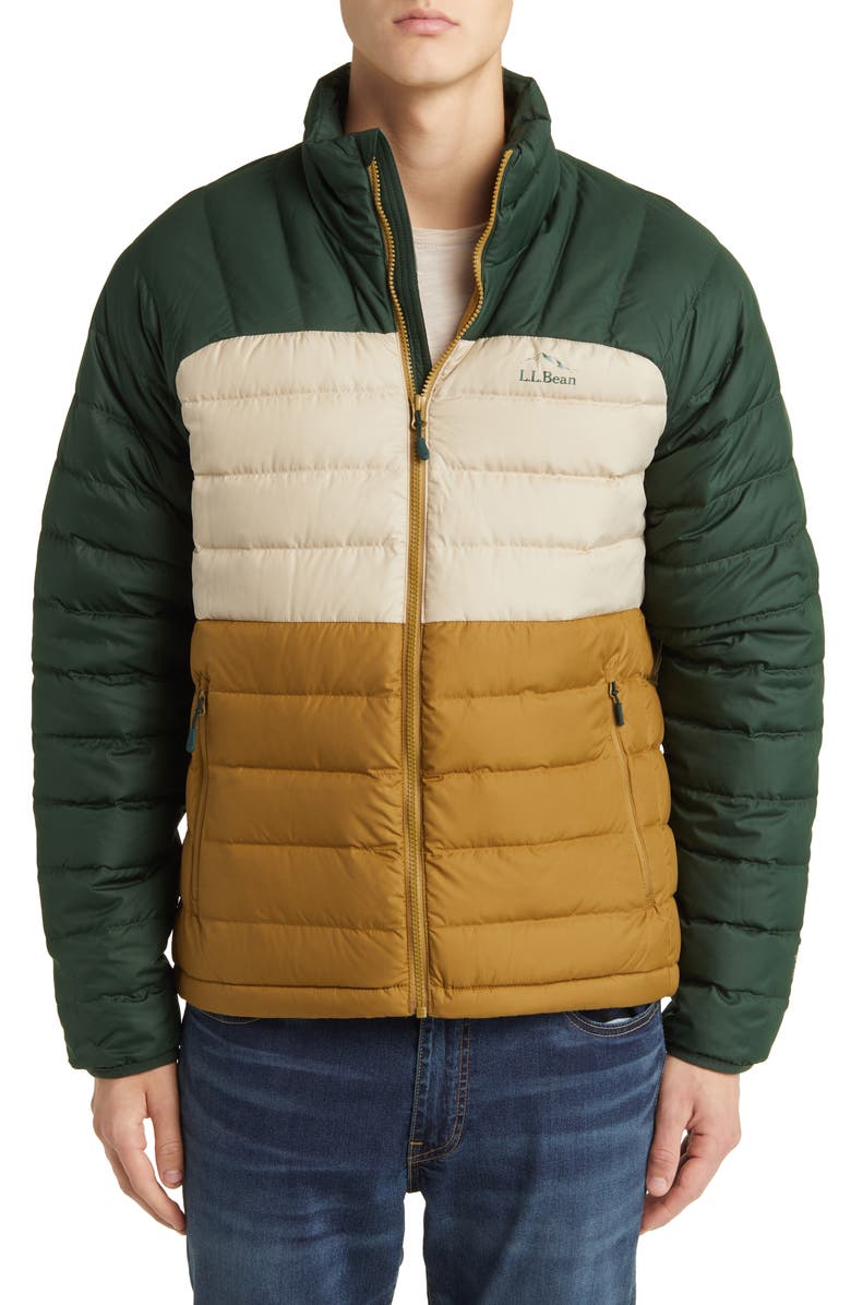 L.L.Bean Colorblock Water Resistant 650 Fill Power Down Jacket | Nordstrom