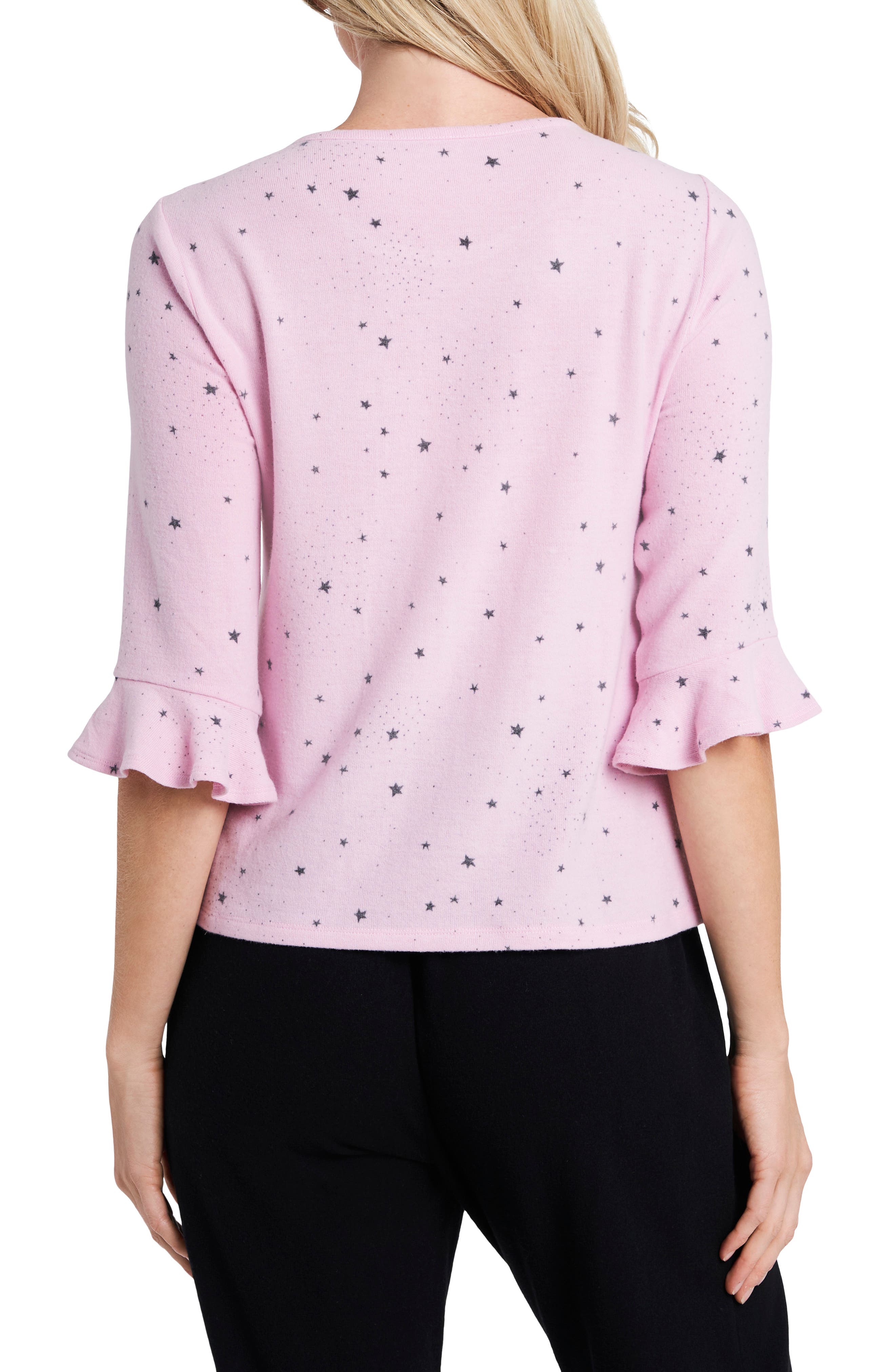 Ruffle Sleeve Star Knit Top (Women) | Nordstromrack