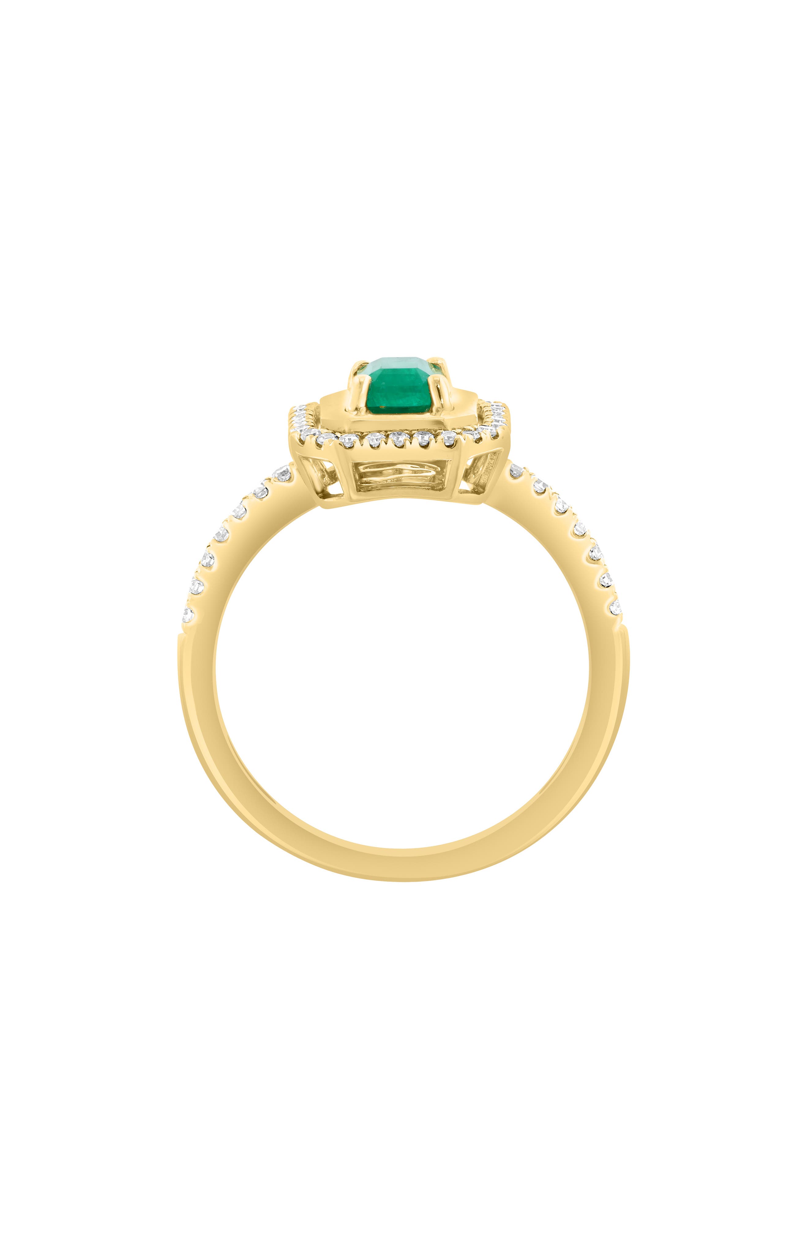 EFFY 14K Gold Emerald & Diamond Pavé Ring | Nordstromrack