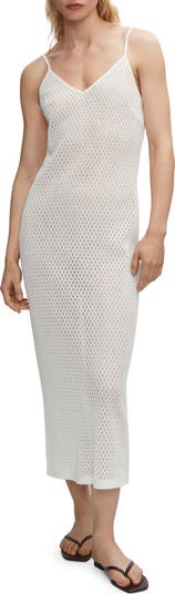 MANGO Sheer Openwork Knit Body-Con Dress | Nordstrom