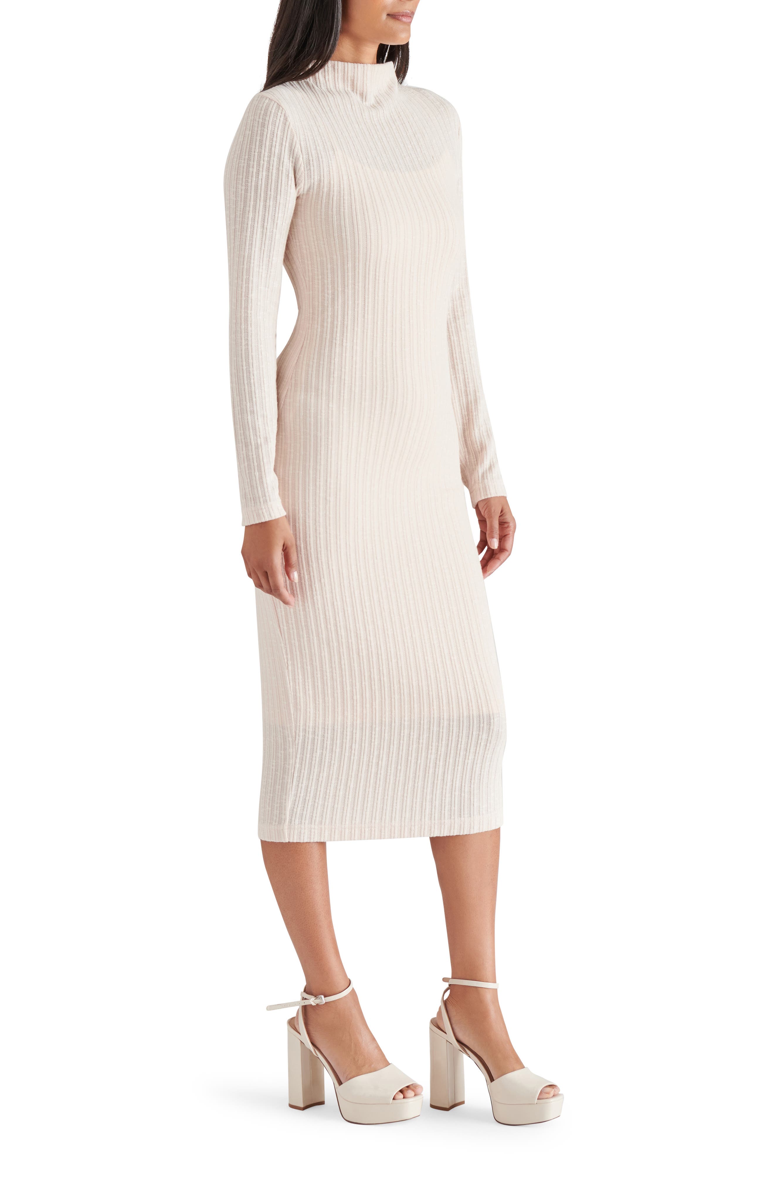 Steve Madden Maya Long Sleeve Mock Neck Sweater Dress | Nordstromrack