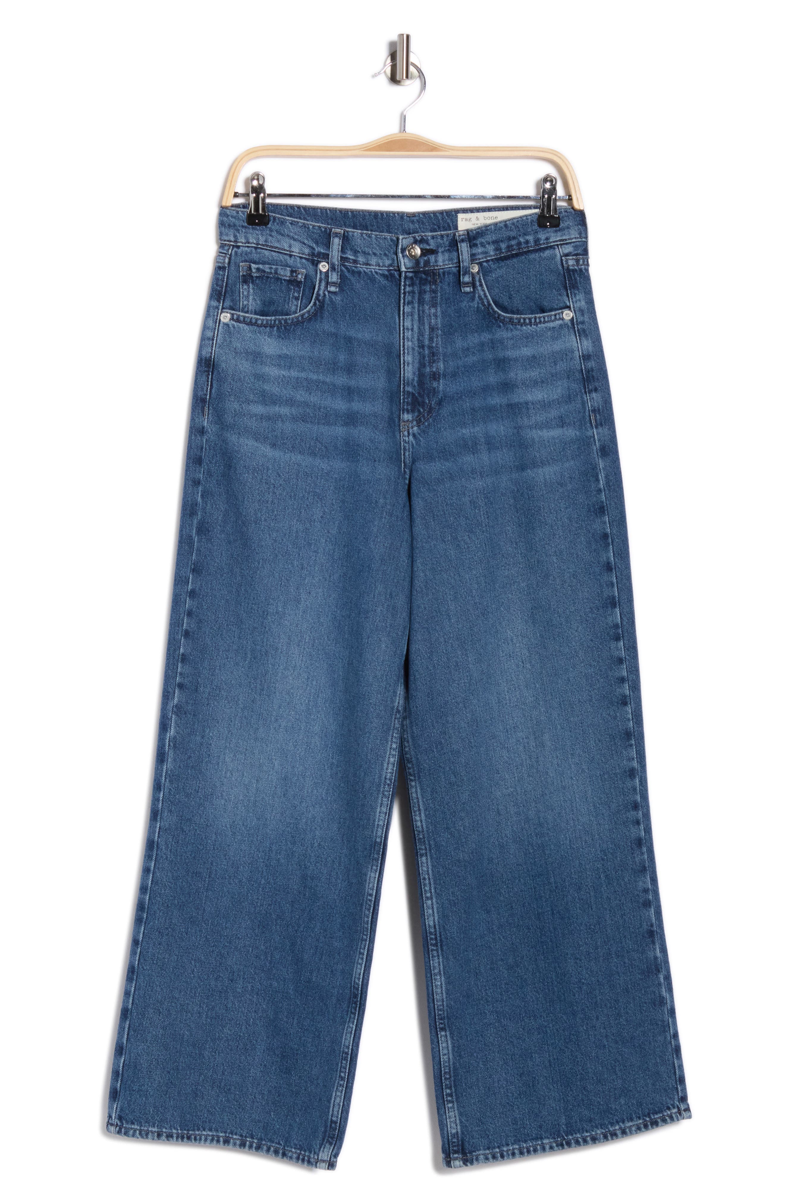 rag & bone Annie High Waist Ankle Wide Leg Jeans | Nordstromrack