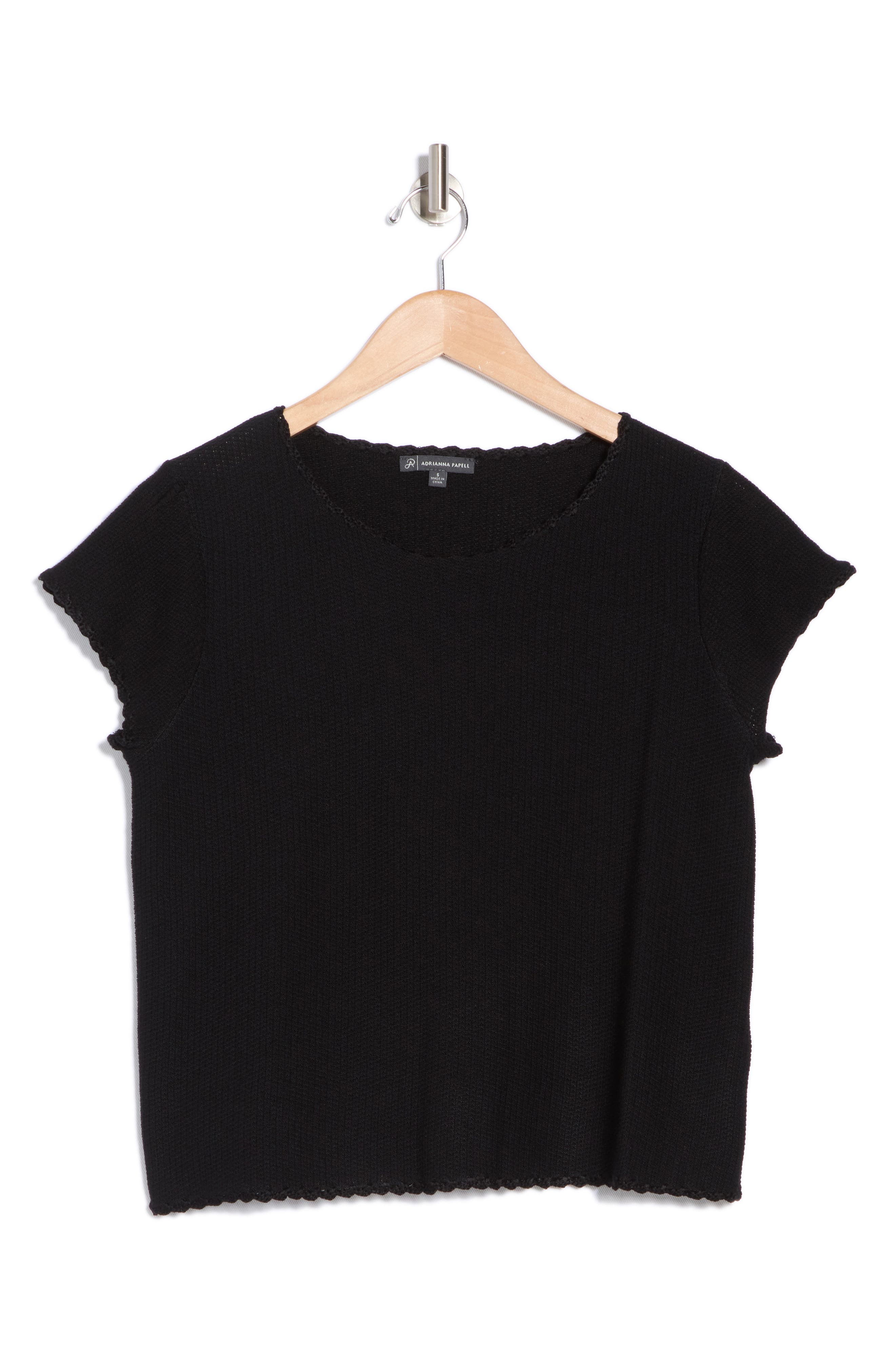 Adrianna Papell Boat Neck Cap Sleeve Seed Stitch Sweater | Nordstromrack