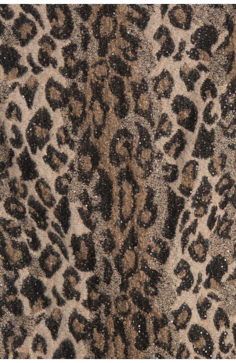 Vince Camuto Mix Stripe Leopard Print Scarf | Nordstromrack