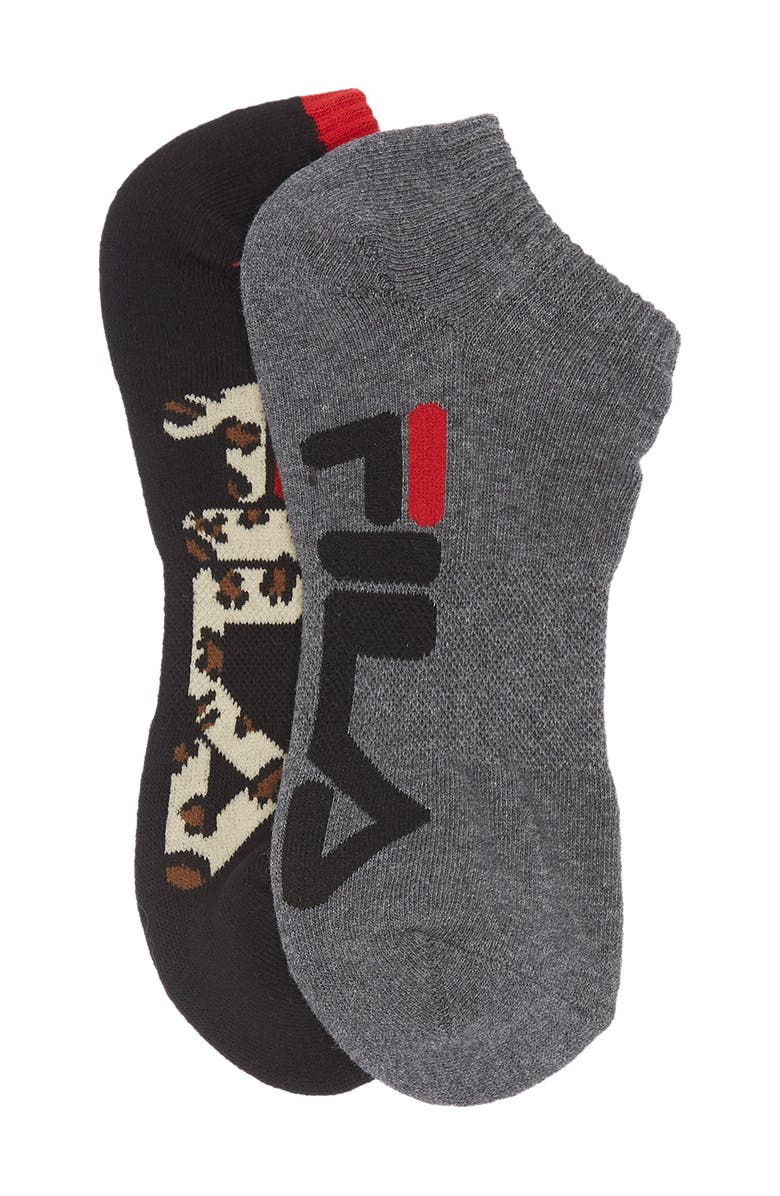 FILA Animal Print No Show Socks - Pack of 2 | Nordstromrack