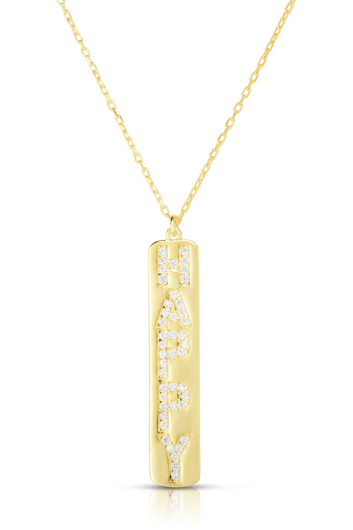 SPHERA MILANO Gold Vermeil Happy Necklace | Nordstromrack