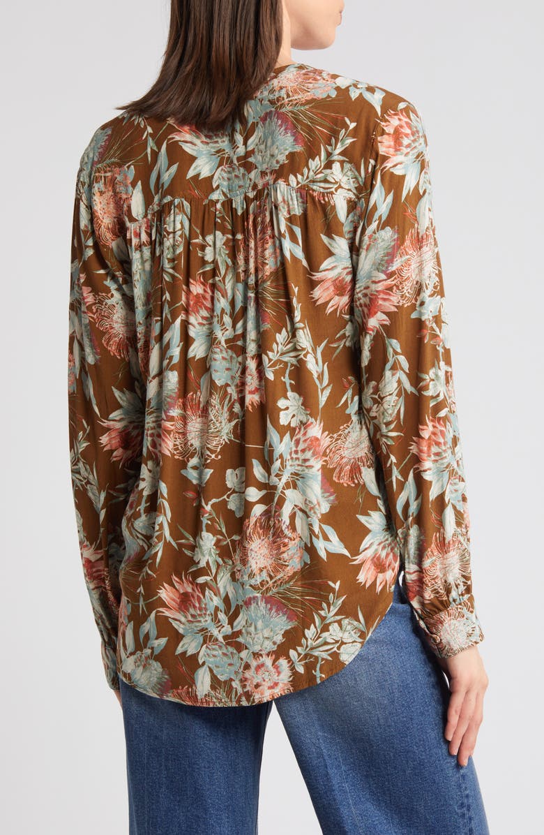 Treasure & Bond Print Crepe Popover Top | Nordstromrack
