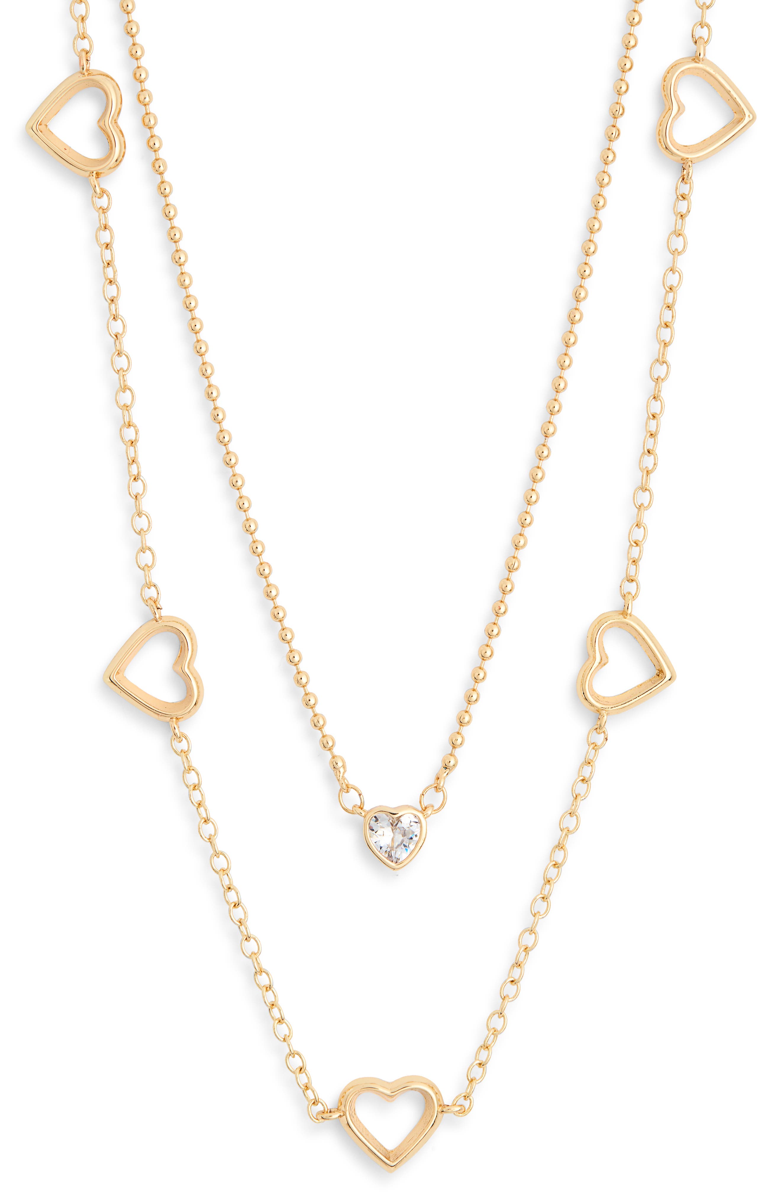 Leith Set of 2 Assorted Cubic Zirconia Chain Necklaces | Nordstromrack