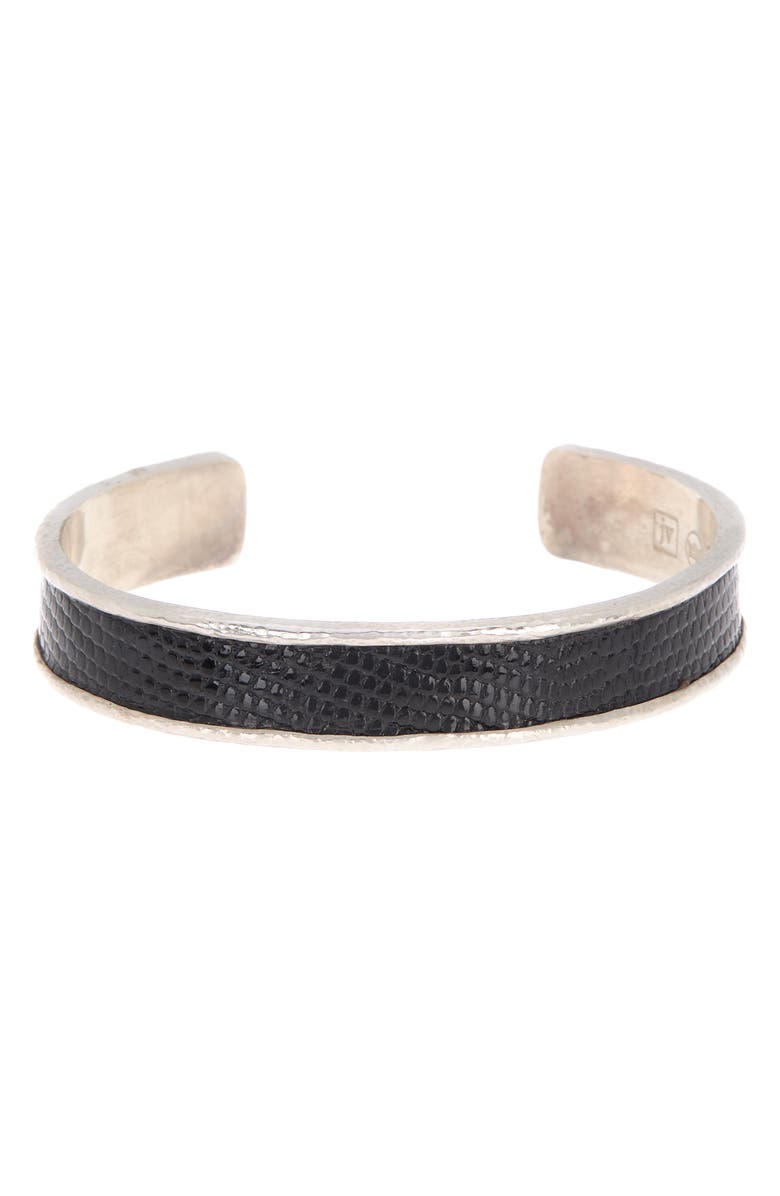 John Varvatos Snake Embossed Leather Cuff Bracelet | Nordstromrack
