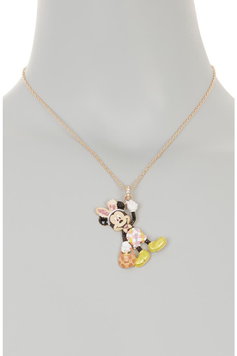 Mickey Mouse Crystal Easter Bunny Pendant Necklace (Women) | Nordstromrack
