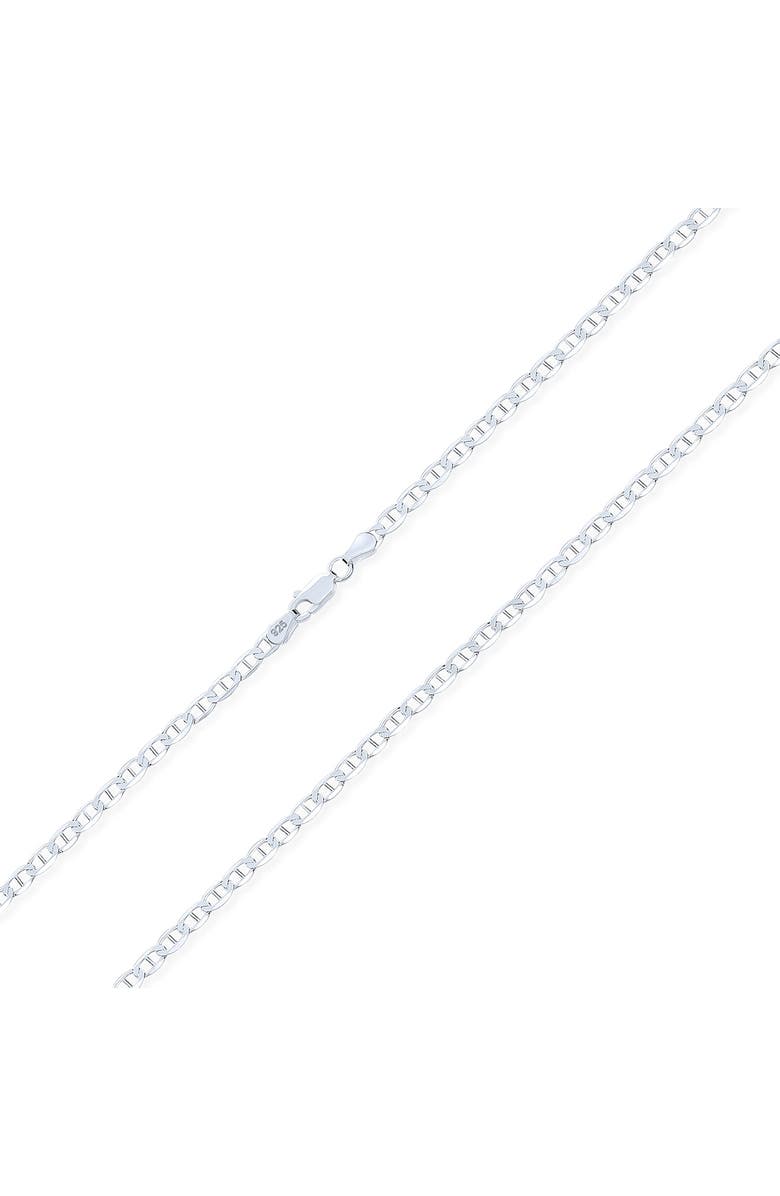 BLING JEWELRY Sterling Silver Solid Mariner Anchor Link Necklace ...
