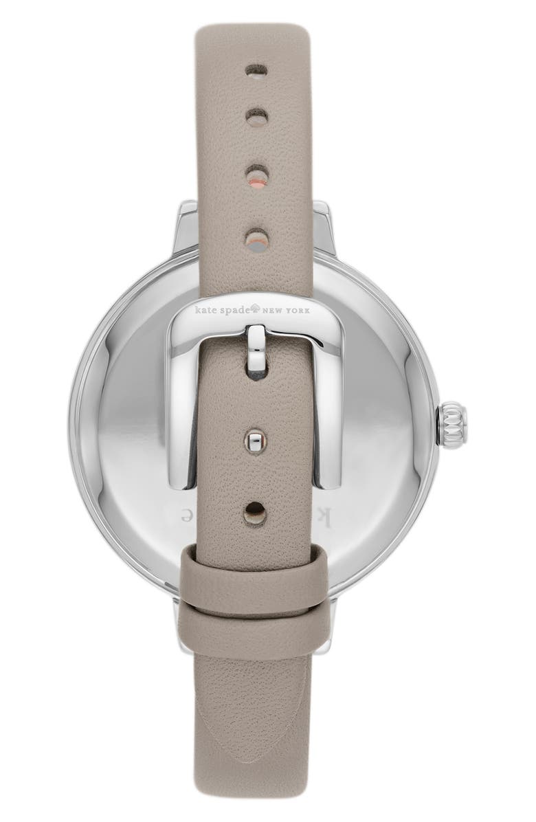 Kate Spade New York women's metro 3-hand quartz leather strap watch ...