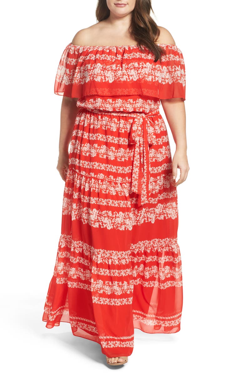 Eliza J Off the Shoulder Maxi Dress | Nordstrom
