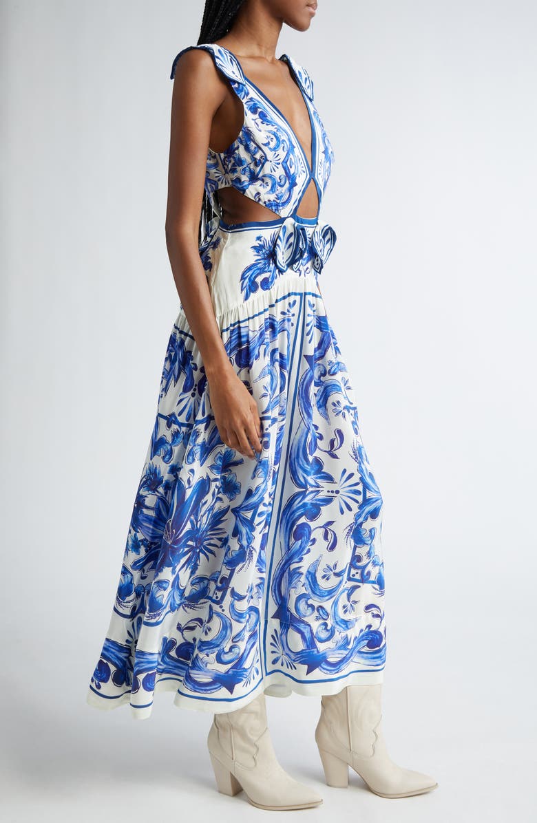FARM Rio Garden Tiles Cutout Maxi Dress | Nordstrom