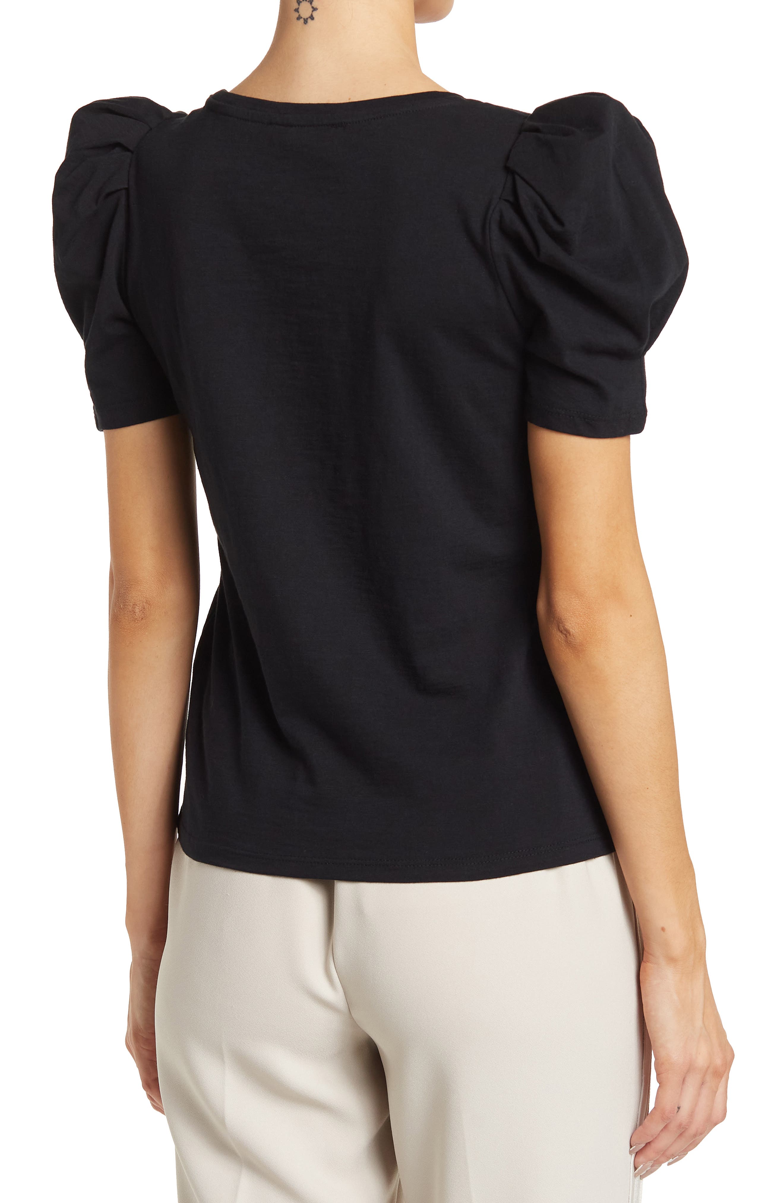 1.STATE Puff Sleeve Slub Knit Top | Nordstromrack