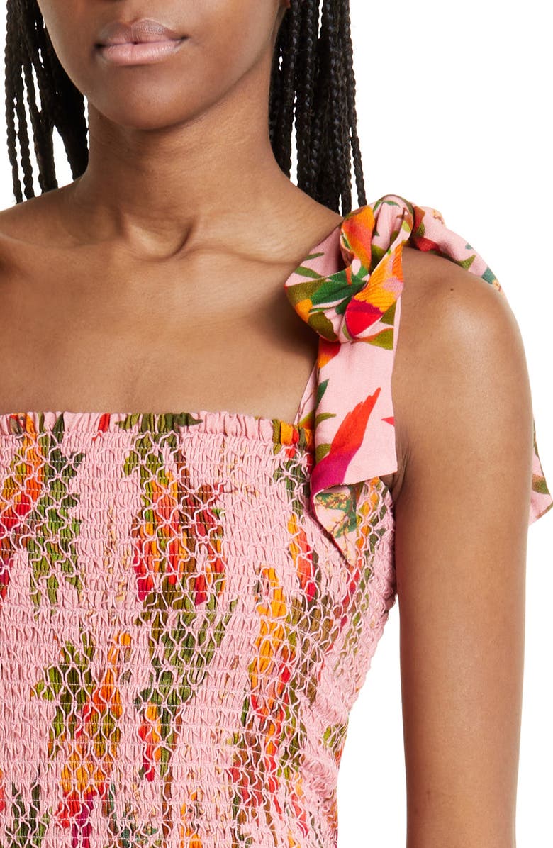 FARM Rio Mango Trees Smocked Bodice Midi Dress | Nordstromrack