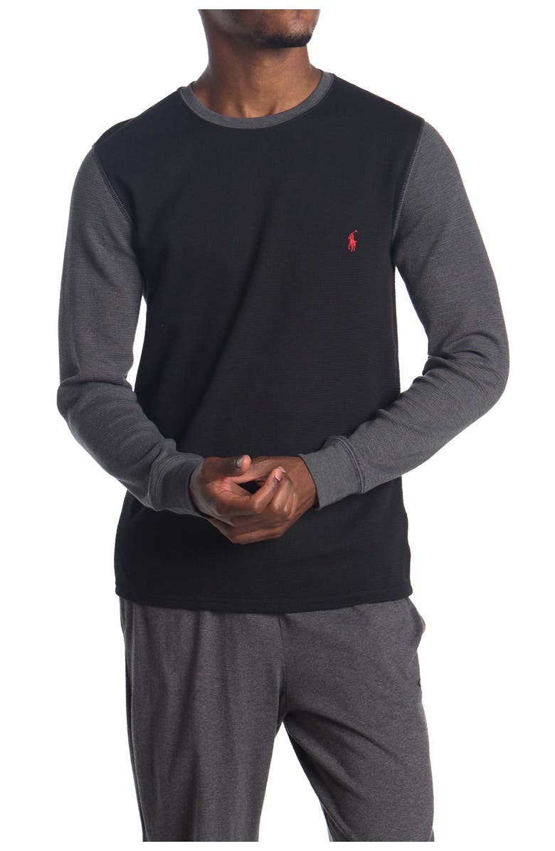 POLO Colorblock Waffle Knit Long Sleeve Sweater | Nordstromrack